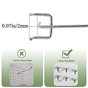 Cuyacili 30 pcs Pegboard Hook Round Hole Board Hook Wall Storage Rack Display Supermarket Snack Rack Kitchen Shelf Tool Storage Crafts Organizer Hook with Rubber Tipped(2inch/4inch/6inch)