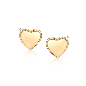 Ross-Simons 18kt Yellow Gold Heart Stud Earrings