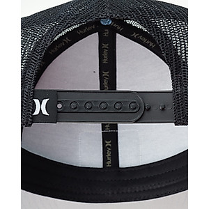 Hurley Men's Caps - Flat Brim Mesh Panel Baseball Cap Trucker Hat - Snap Back Hats for Men, Size One Size, Wolf Grey/Black