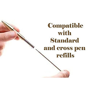 Caliber Gourmet Bullet Twist Pen, 50 Caliber Brass Bullet Design, Twist Open, in Gold, Perfect for Hunters, Military, Outdoorsman, Father's Day Gift