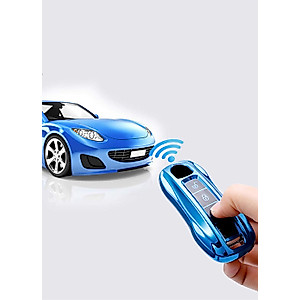 ontto Soft TPU Key fob Holder Full Protection Fit for Porsche 2018 2019 Silver