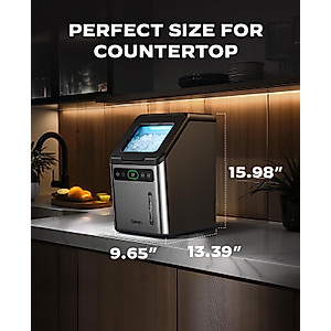 Silonn Nugget Ice Maker - Timer Ice Machine with Self-Cleaning, 44lbs per Day Pebble Ice Maker with Soft Chewable Ice, One-Click Operation Ice Machine for Home, Kitchen, Office