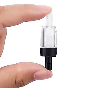 Leinuosen 20 Pack Aquarium Air Pump Check Valves Plastic One Way Non-Return Check Valve Air Pump Accessories for Fish Tank, Black