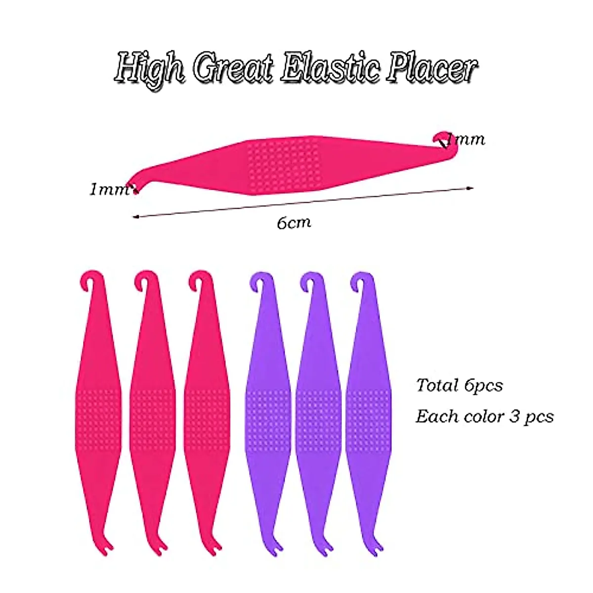 EvaGO 600 Pieces Medium 3.5 Ounce Orthodontic Elastic Rubber Bands, 3/16 and 1/4 Inch Rubberbands Fix Tooth Gap with 6 Pieces Free Elastic Placer for Braces