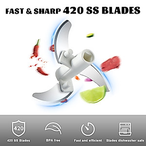 ZHANG XIAO QUAN SINCE 1628 Manual Vegetable Chopper, Hand Pull String Vegetable Garlic Mincer Onion Cutter for Veggie, Ginger, Fruits, Nuts, Herbs 1 Cup(250ml) Mini Food Chopper