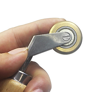 𝐋𝐮𝐨 𝐤𝐞 Heavy Duty Silicone Seam Roller - 40mm Sound Deadening Silicone Hand Rollers with 6mm Brass Detail Penny Roller Used for PVC/Tpo/Epdm Single Ply Roofing Tape