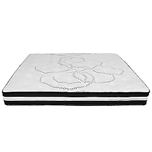 Flash Furniture Upholstered Platform Bed/Mattress Set, King, Beige