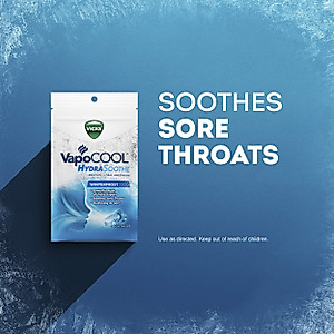 Vicks VapoCOOL HydraSoothe Medicated Drops, Best Relief to Soothe Sore Throat Pain, 20 Count