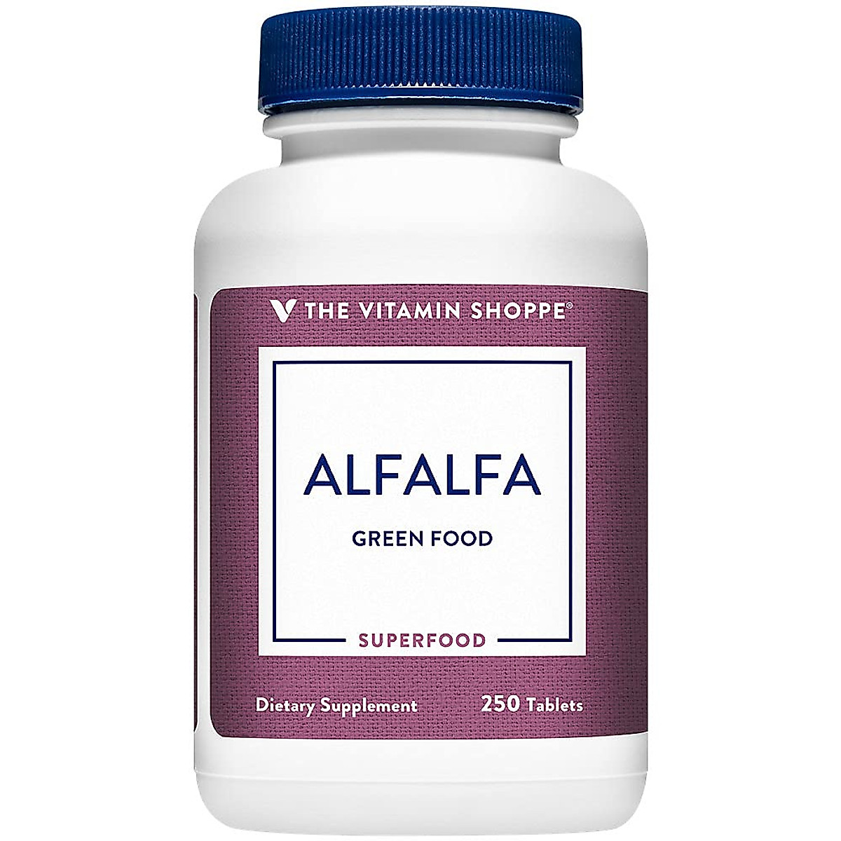 The Vitamin Shoppe Alfalfa 500 MG - Natural Green Food Supplement, Nature's Superfood - Antioxidant Green Superfood (250 Tablets)