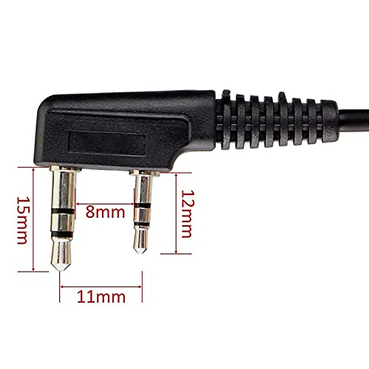 Retevis 2 Pin PTT Mic Covert Acoustic Headset Compatible with Kenwood PUXING Baofeng UV-5R UV-5RA 888S Retevis RT22 RT21 H777 (1 Pack)