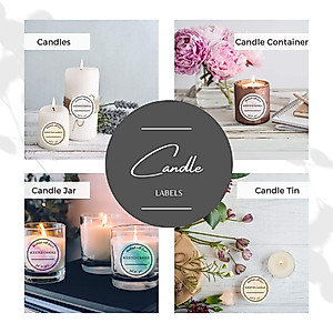 Mobiusea Creation Candle Label Roll | 2 Inch I 300pcs Waterproof Labels for Candle Making Supplies, Candle Tins, Candle Container, Candle Jars with lids, Candle Boxes Packaging