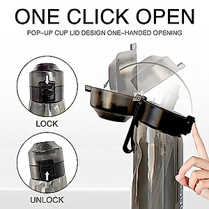 Napolju Air Up Water Bottle,650ML Scent Water Bottle with Orange Air Up Flavour Pod,Leak Proof ...