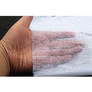 2 Yard Snow White Interfacing Filter Non Woven One Side Fusiabel 58-60" Wide Material