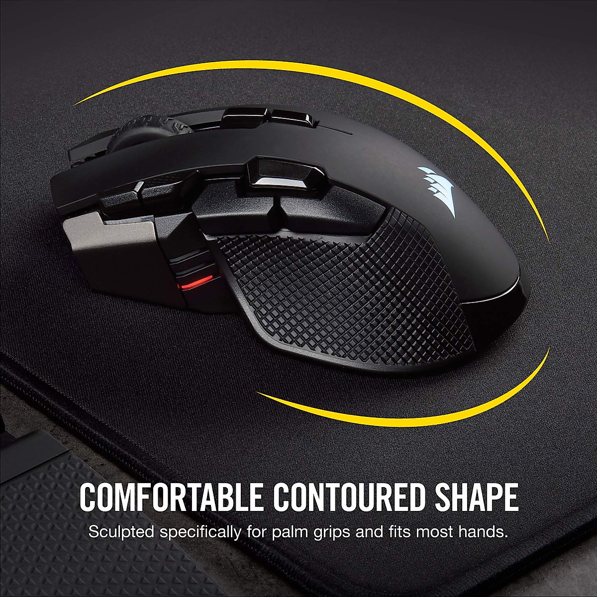 CORSAIR IRONCLAW Wireless RGB - FPS and MOBA Gaming Mouse - 18,000 DPI Optical Sensor - Sub-1 ms Slipstream Wireless (Renewed)
