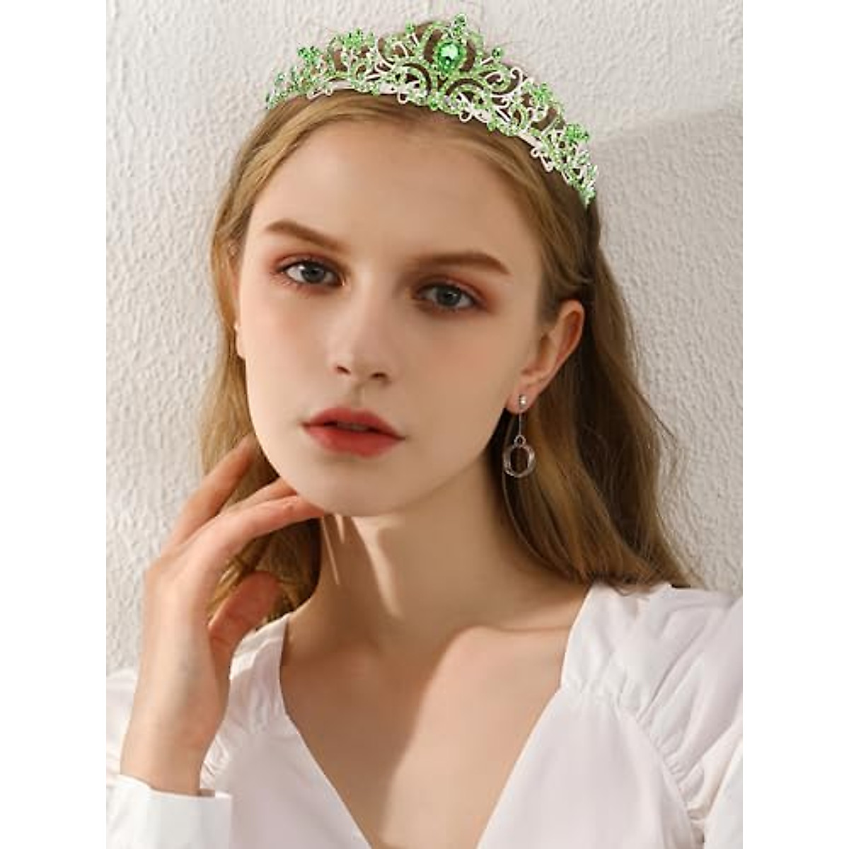 CURASA Princess Crown Tiara Queen Crowns for Women Tiaras for Little Girls Rapunzel Tiara Comb Crystal Crown Adult Cute Hair Accessroies for Birthday Wedding Bridal Halloween Prom Party, metal