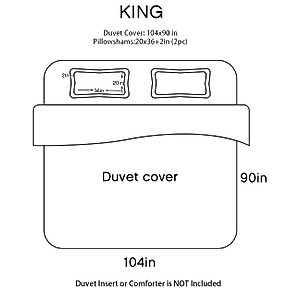 Merryfeel Cotton Duvet Cover Set King Size,100% Cotton Yarn Dyed Textured Striped Duvet Cover and Pillowshams Grey Color,3 Pieces Bedding Set