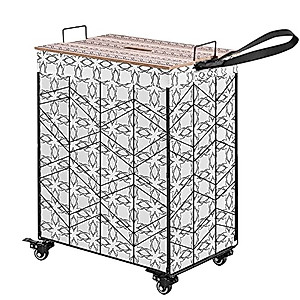 Fiona's magic Laundry Cart with Wheels, Rolling Hamper with Handles, Laundry Basket with Heavy duty Rolling Lockable Wheels