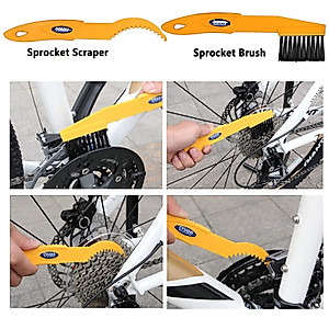Oumers Bike Clean Brush Kit, 8pcs Bicycle Cleaning Tools Make Chain/Tire/Sprocket/Crank Bike Corner Stain Dirt Clean Shine. Durable/Practical