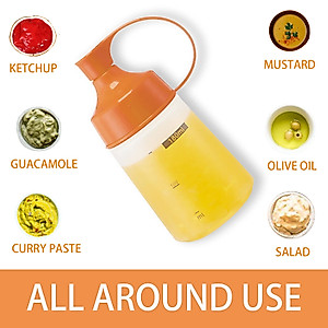 TOCKONIMN Condiment Squeeze Squirt Bottles for Sauces Plastic - (4pcs, 6oz) Ketchup Bottles with Top for Paint Cooking Liquids Sauce Dispenser Kitchen Food Bbq Pancake Drizzle Mustard Icing Clear