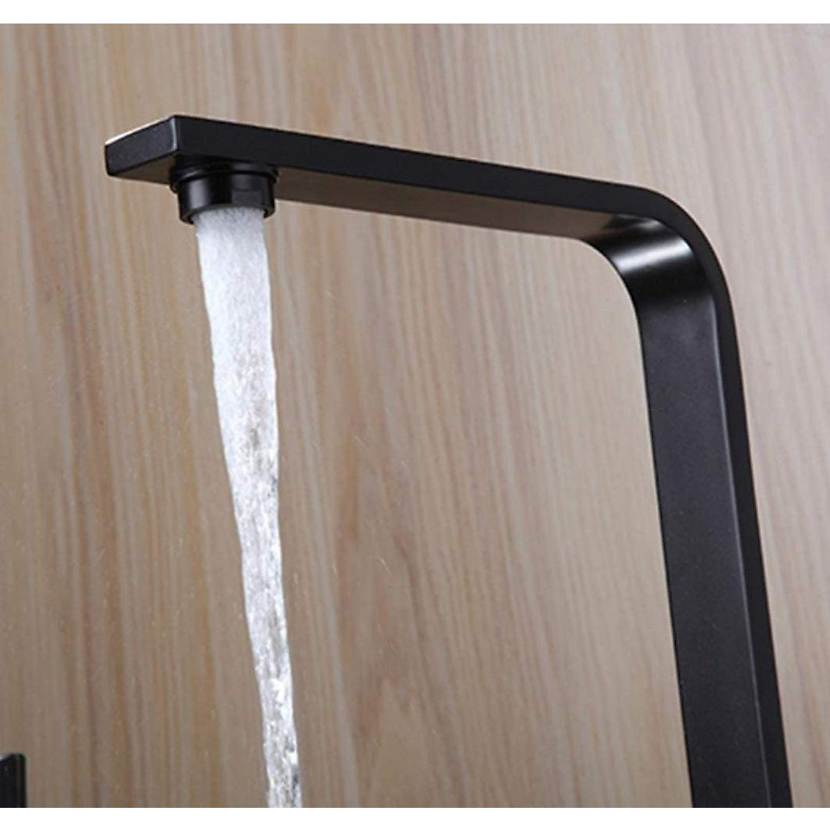 Bathtub Upgraded Best Modern Hot & Cold Mixer Single Lever Single Handle Kitchen Sink Tap, matt Black Finish Monobloc Kitchen Taps