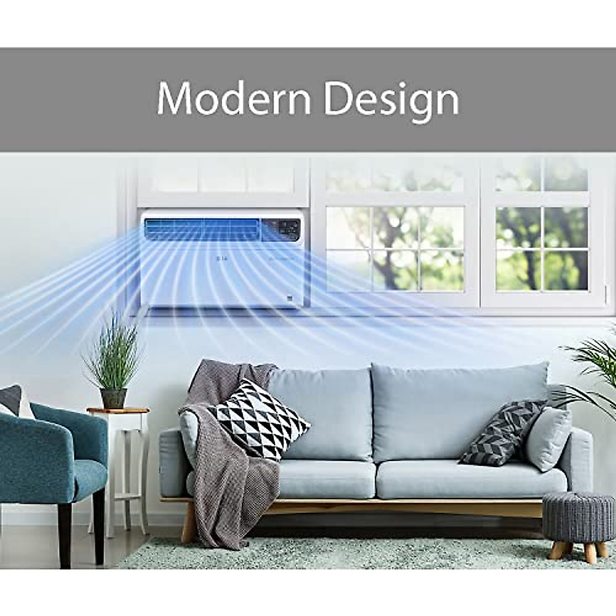 LG 9,500 BTU Dual Inverter Smart Window Air Conditioner, Cools 450 Sq. Ft., Ultra Quiet Operation, Up to 15% More Energy Savings, ENERGY STAR®, works with LG ThinQ, Amazon Alexa and Hey Google, 115V