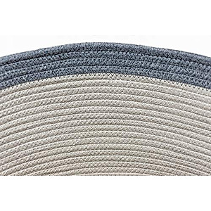 DIIMES Large Cotton Storage Basket (18 x 16 x 16 Inches) Tall Woven Basket with Handle for Blankets, Living Room, Baby Nursery, Laundry, Toys, Storage Bins- 100% Natural Cotton Materials