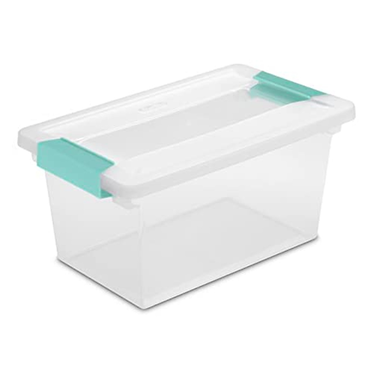 Sterilite 64 Quart Latching Clear Plastic Storage Organizer Tote Container Bin Box, 6 Pack & Medium Clip Boxes for Organization and Storage, 4 Pack