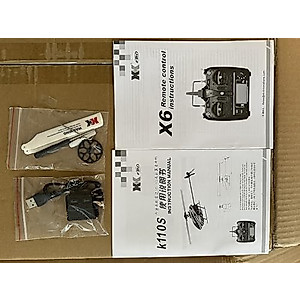 WLtoys K110S 6CH 3D/6G System K110S 2.4G 6CH Brushless 3D6G System Flybarless RC Helicopter for FUTABA S-FHSS K127 4CH (K110S 1 * 450mah)