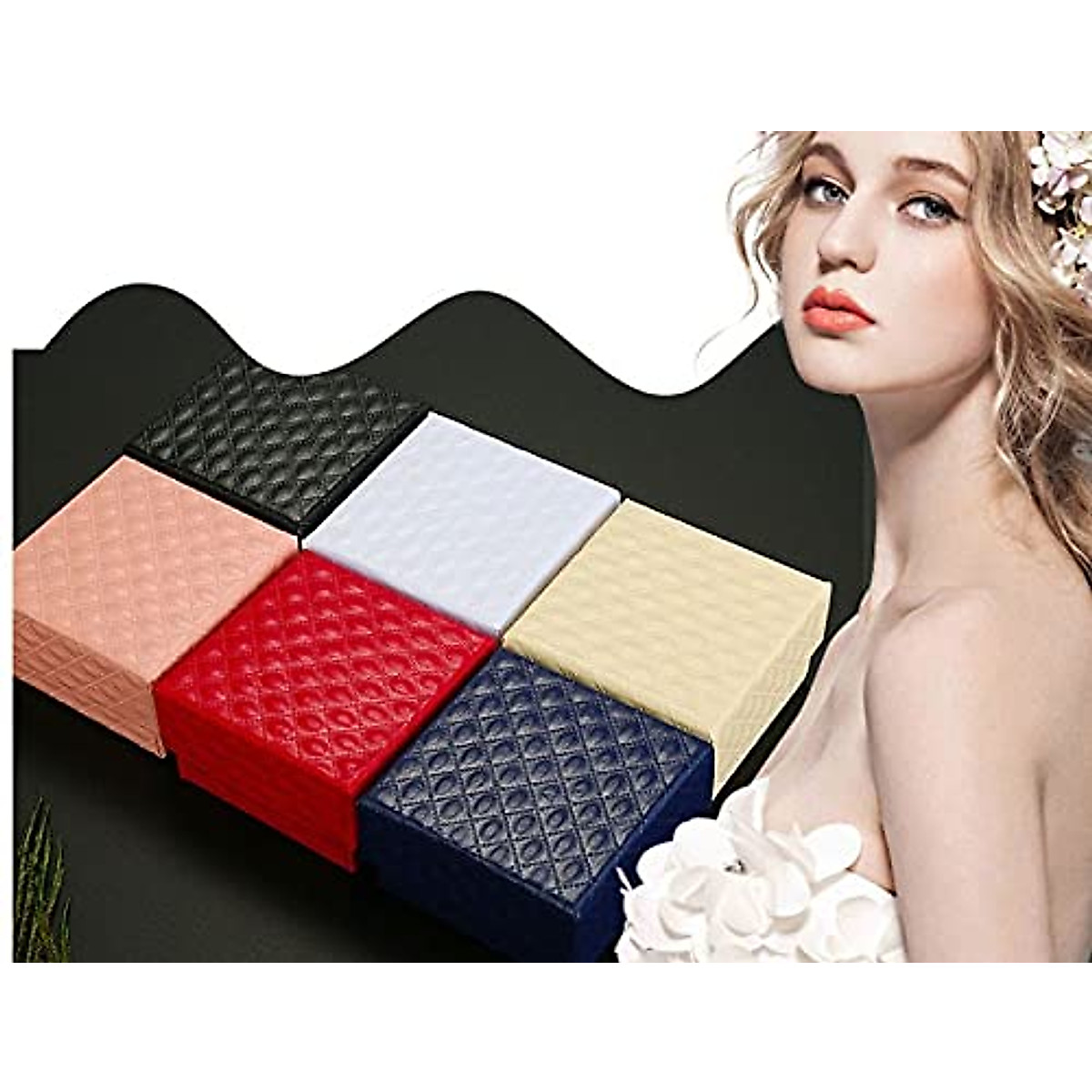 15pcs carboard jewellery gift boxes, earring boxes Necklace Ring mixed Boxes Jewelry Storage Gift Packaging Box for Anniversary Wedding Birthday Christmas gift box (white earrings box)