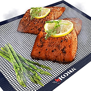 Kona Mesh BBQ Grill Mats - Heavy Duty 600 Degree Nonstick Mesh Grilling Mats (Set of 2) - 7 Year Warranty