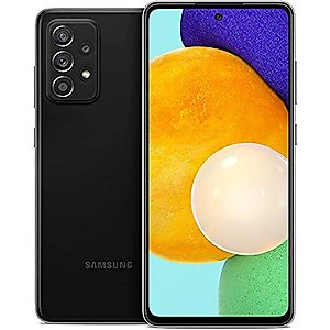 Samsung Galaxy A52 | A525F | 128GB 6GB RAM | Factory Unlocked (GSM ONLY | Not Compatible with Verizon/Sprint/Boost) | International Model (Awesome Black) (Renewed)