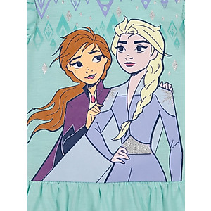 Disney Frozen Elsa Princess Anna Infant Baby Girls Graphic T-Shirt and Shorts Outfit Set Tie Dye White Stripe 18-24 Months