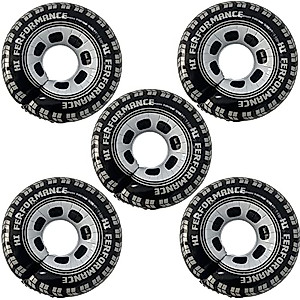 CYMYLAR 5pcs 30inch wheel balloons-race cars hot wheels birthday party decorations supplies for men. cars theme birthday party decorations.