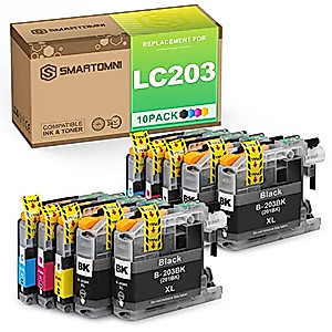 S SMARTOMNI Compatible LC203 LC201 Ink Cartridge Replacement for Brother LC203 XL LC201 XL for MFC-J460DW J480DW J485DW J680DW J880DW J885DW J4320DW J4420DW J4620DW J5620DW J5520DW J5720DW (10 Pack)