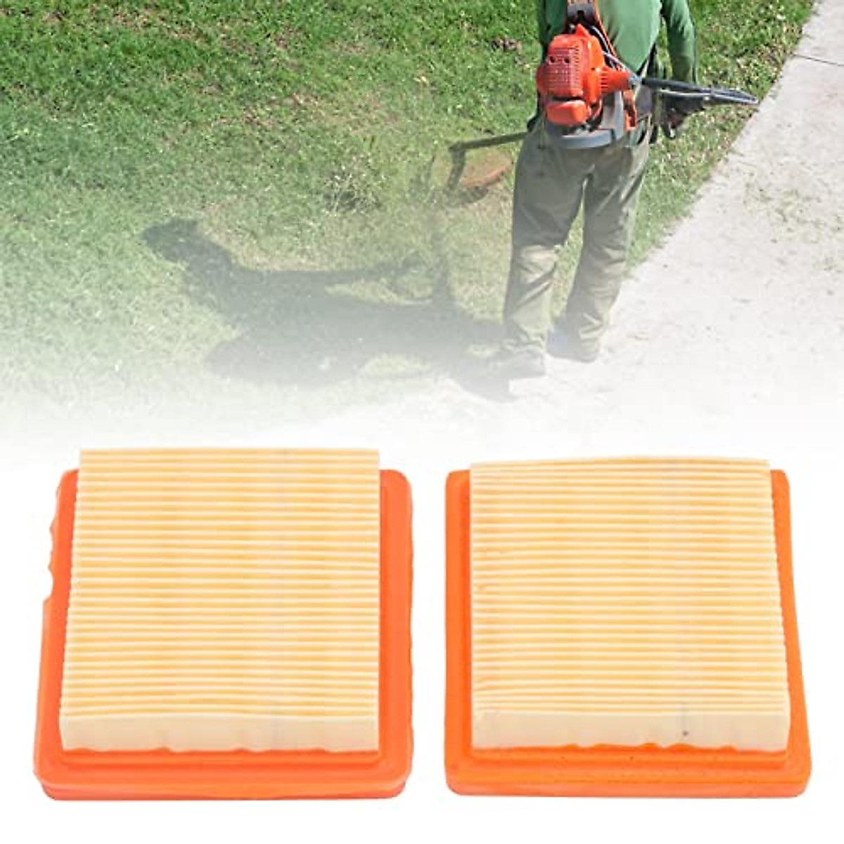 Haofy Replacement Air Filter, 5PCS Trimmer Air Filter Panel Filter Paper Replacement for FS91 Garden Tool