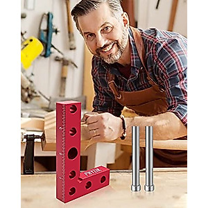 Mini Square Center Finder Tool, 90 Degree Square and Marking Center Finder Precision for Quick Measuring Square Edge, Line Gauge Center Positioning Square for Woodworking Layout, Square Center Scribe