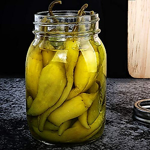 KAMOTA Mason Jars 18 oz With Regular Lids and Bands, Ideal for Jam, Honey, Wedding Favors, Shower Favors, Baby Foods, DIY Spice Jars, 12 PACK, 20 Whiteboard Labels Included