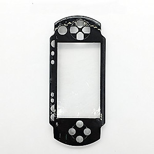 Front Face Plate Faceplate Shell Case Cover Replacement for Sony PSP 1000 1001 Fat (Black)