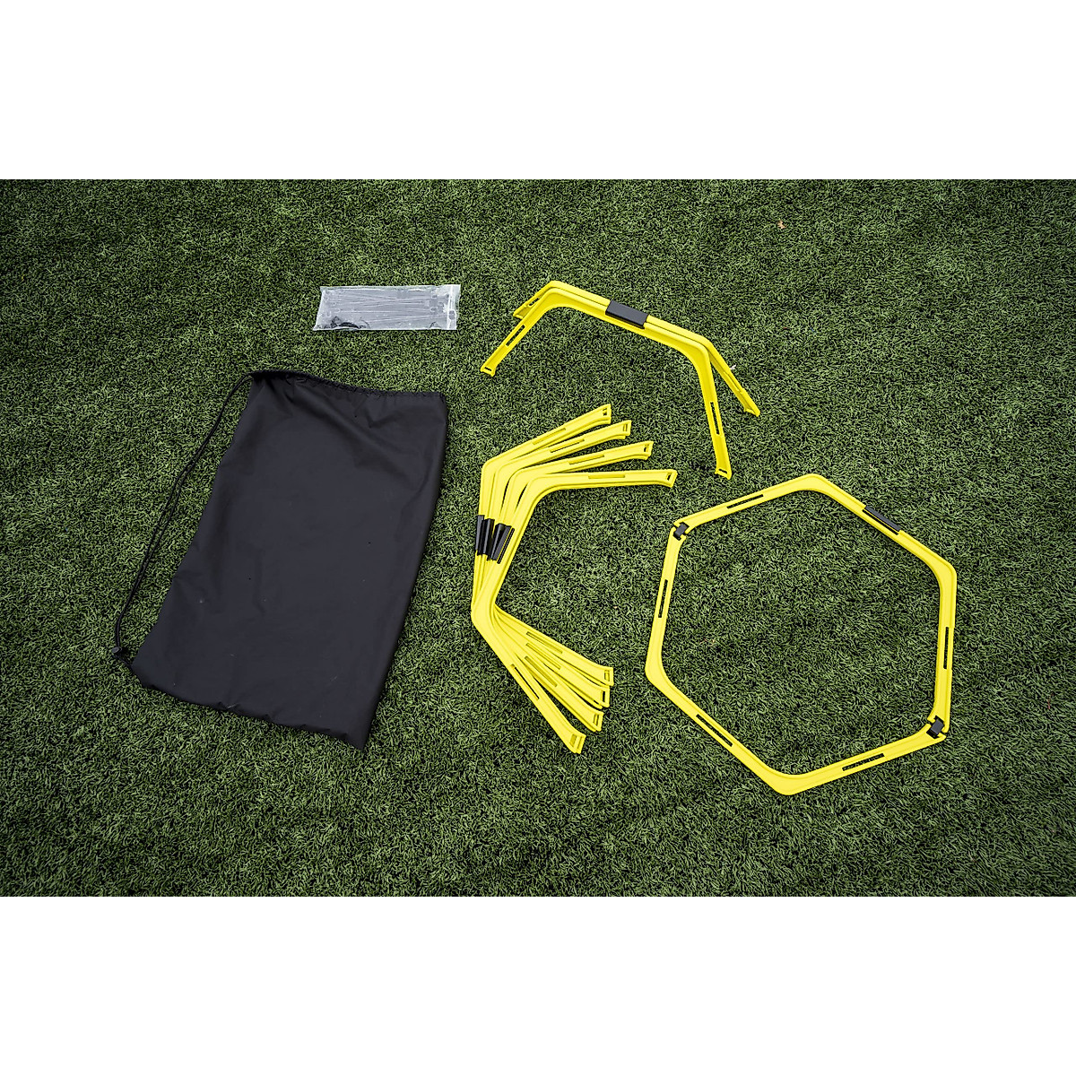 Kwik Goal Hex Rings, Yellow, Set of 6