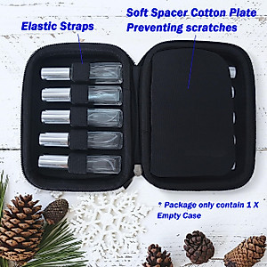 Vape Case, Wolfteeth Smell Proof Case, Vape Holder, Vapor Carrying Case, Vape Pen Holder, Smell Proof Stash Box Travel Storage Bags, Birthday Gifts for Men Friend Black (Empty Case Only)