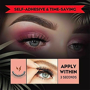 Koleen Made Magnetic Eyelash,Self-Adhesive Eyelashes,Pawson Self Adhesive Eye Lashes,2Pairs Self-Adhesive Eyelashes (Natural)