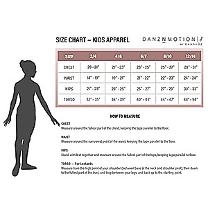 Danz N Motion "The Perfect 10" Multi-Strap Children's Dance Leotard (12-14)