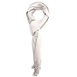 Datoni Solid Colors Long Scarf Wrap For Women Men Cashmere Feel Luxurious Scarfs Warm Cozy Shawl Extra Soft (Light Grey)