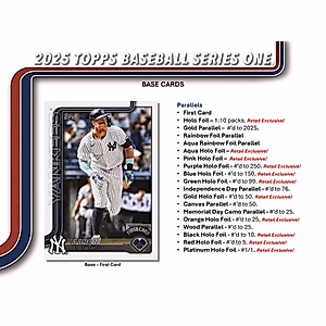 2025 Topps Series 1 Baseball Trading Card MLB Retail 20 Pack Box