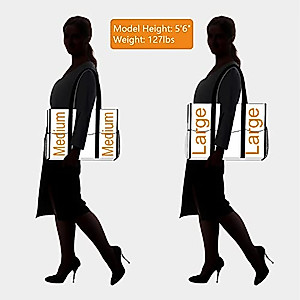 TOPDesign Utility Water Resistant Tote Bag with 13 Exterior & Interior Pockets, Top Zipper Closure & Thick Bottom Support, Perfect Gifts for Working Women, Teachers, Nurses, Accountants (Black)