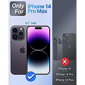 Silverback for iPhone 14 Pro Max Case with Stand, MagSafe-Compatible Case with Built-in Camera Cover,Magnetic Phone Case Shockproof DustProof Cover for iPhone 14 Pro Max - Clear