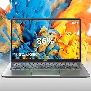 Acer Swift 3 SF314-44-R3ZM Laptop | 14" Full HD IPS | 100% sRGB | AMD Ryzen 5 5625U Hexa-Core Processor | AMD Radeon Graphics | 16GB LPDDR4X | 512GB SSD | Wi-Fi 6E | Backlit Keyboard | Windows 11