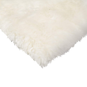 Natural Sheepskin Chairpad with Non-Slip Backing | 100% Real New Zealand Wool Sheepskin for Car Seat, Accent Chair, or Vanity Chair, Natural