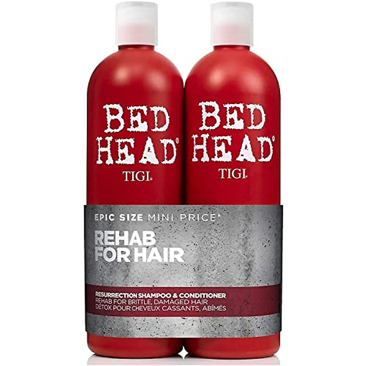 Bed Head by TIGI Urban Antidotes Resurrection Shampoo and Conditioner for Damaged Hair 25.36 fl oz 2 count