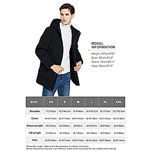 Orolay Men's Double Snap Winter Down Coat Thickened Jacket with Stand Collar Pirate Black M